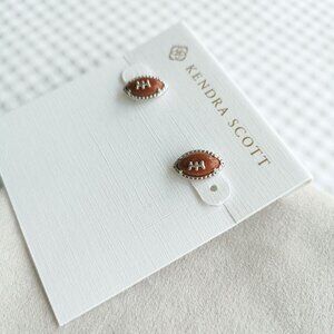 Kendra Scott | Jewelry | Kendra Scott Silver Orange Goldstone Football ...